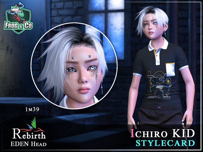 Second Life Marketplace - Ichiro Kid / Teen Shape + Style card ...