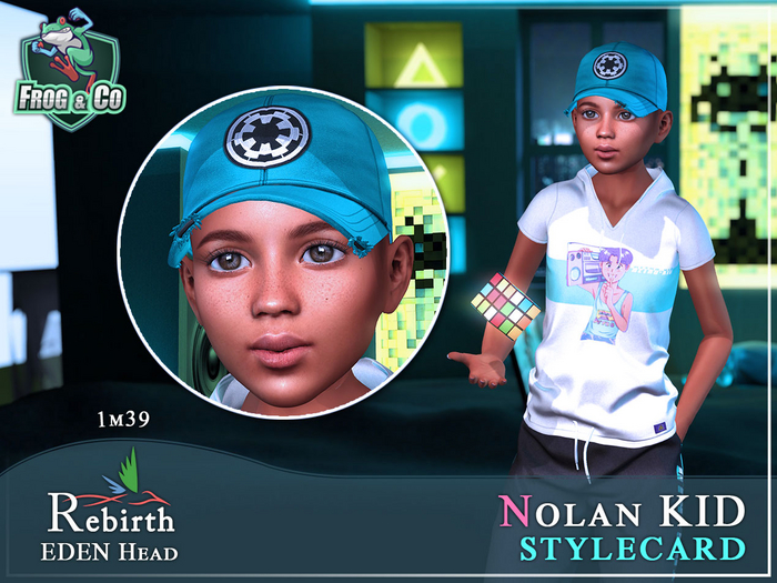 Second Life Marketplace - Nolan kid Shape + Style card - REBIRTH ...