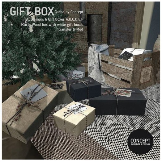 Second Life Marketplace - Concept} *WOOD Gift Boxes. RARE