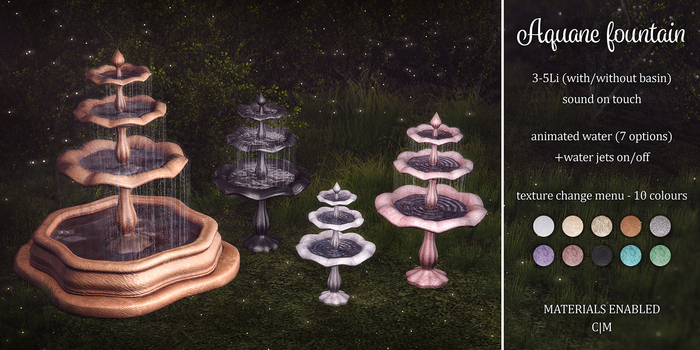 Second Life Marketplace - Raindale - Aquane fountain