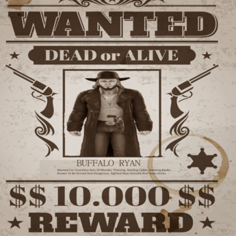 Second Life Marketplace - Buffalo Ryan - WANTED Poster WWM