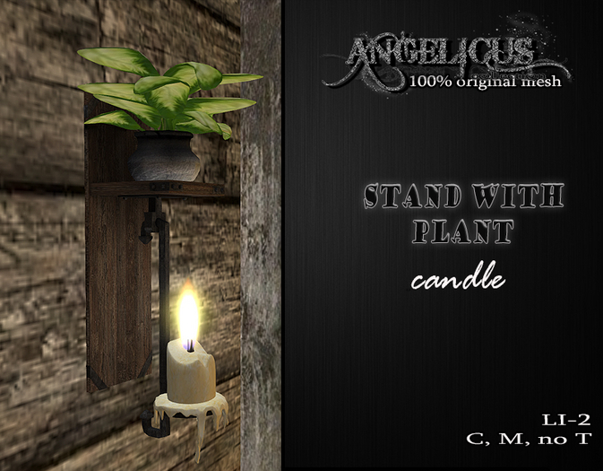 Second Life Marketplace - ::ANGELICUS:: stand with plant and candle