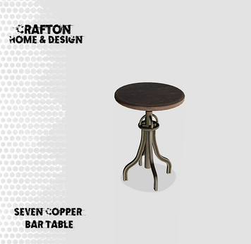 Second Life Marketplace - [Crafton] Seven Cooper Bar Table