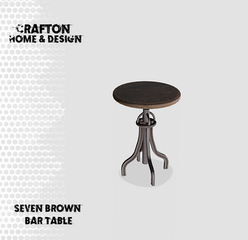 Second Life Marketplace - [Crafton] Seven Brown Bar Table