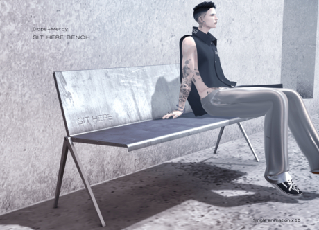 Second Life Marketplace - [Dope+Mercy]Sit Here Bench_Pink (ADD)