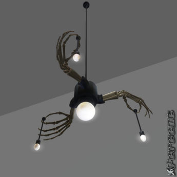 Second Life Marketplace - %Skeleton Hanging Lamp *MESH*