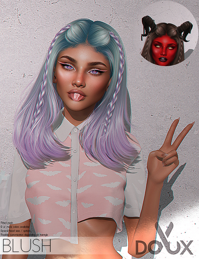 Second Life Marketplace - DOUX - Blush hairstyle [DEMO]