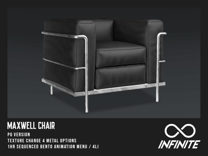Second Life Marketplace - Infinite - Maxwell Chair (PG) *Black