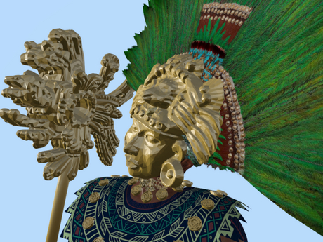 Second Life Marketplace - Aztec Chieftain Outfit - Blue