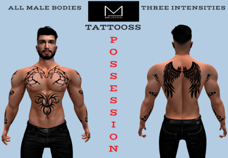 Second Life Marketplace - MUDAK TATTOOS - POSSESSION - MALE TATTOO