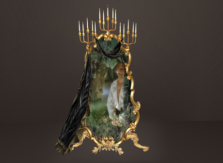 Second Life Marketplace - Phantom of Opera ~ Gold Mirror ~ Black Drape