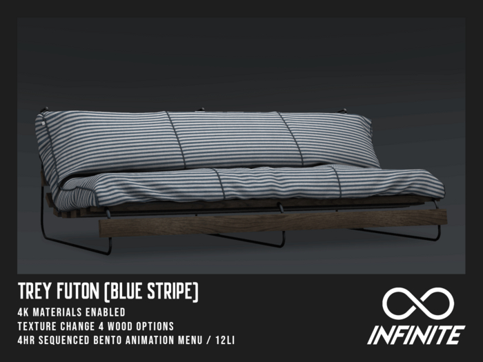 Second Life Marketplace - Infinite - Trey Futon (PG) *BlueStripe