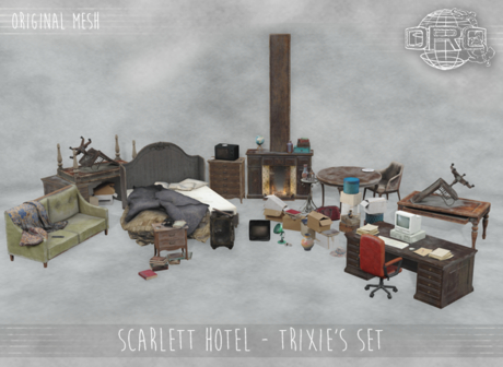 Second Life Marketplace - -DRD- Scarlett Hotel - Trixie's fireplace (add)