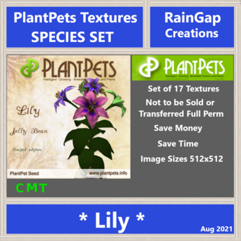 Second Life Marketplace - PLANTPETS TEXTURES SET LILY (17)