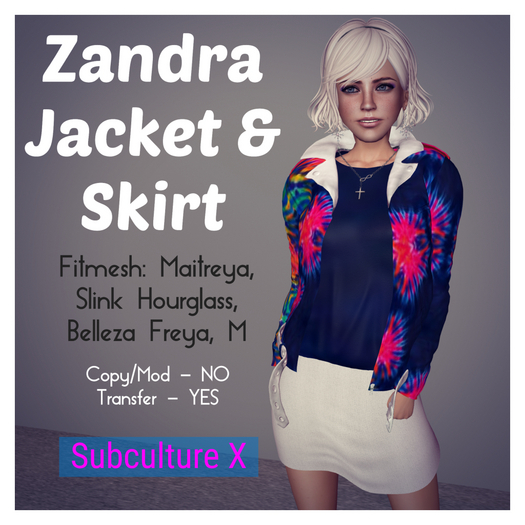Second Life Marketplace - SUBCULTURE X: Zandra Jacket & Skirt