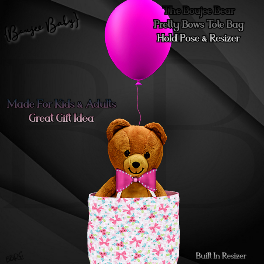 Second Life Marketplace - {Boujee Baby} The Boujee Mesh Tote "Bows ...