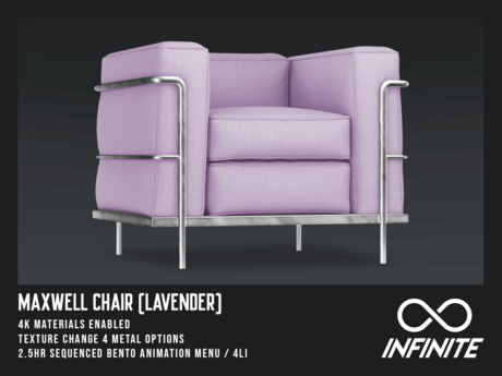 Second Life Marketplace - Infinite - Maxwell Chair (PG) *Lavender