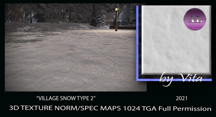 Second Life Marketplace - 35 FOREST SNOW type 2 AO MAPS Vita's 3d Texture