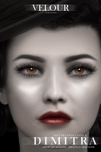 Second Life Marketplace - VELOUR: "DIMITRA" SKIN for EVO X (DEMO)