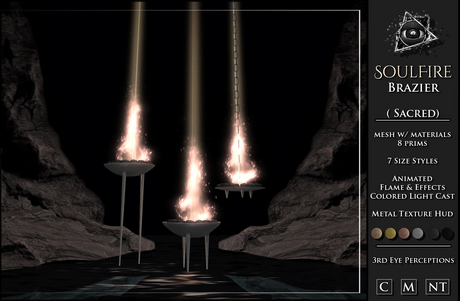 Second Life Marketplace - Soul Fire Brazier Set ( Sacred )