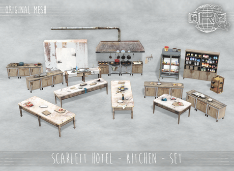 Second Life Marketplace - -DRD- Scarlett Hotel - Kitchen stations 1 (add)