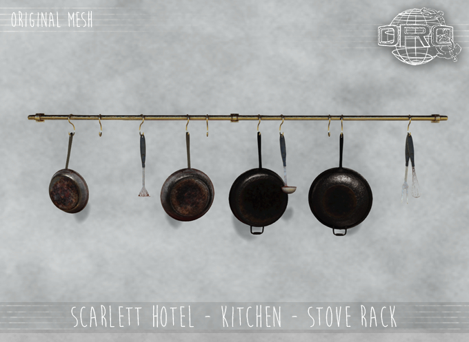 Second Life Marketplace - -DRD- Scarlett Hotel - Kitchen - Stove rack (add)