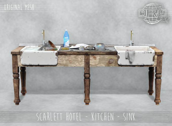 Second Life Marketplace - -DRD- Scarlett Hotel - Kitchen - Sink (add)