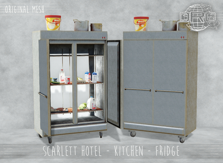 Second Life Marketplace - -DRD- Scarlett Hotel - Kitchen - Fridge (add)