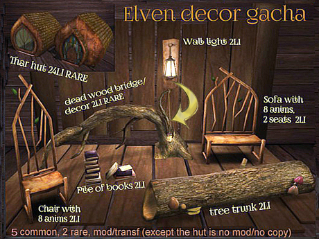 Second Life Marketplace - Elven wall light - BananaN Elven Decor Gacha