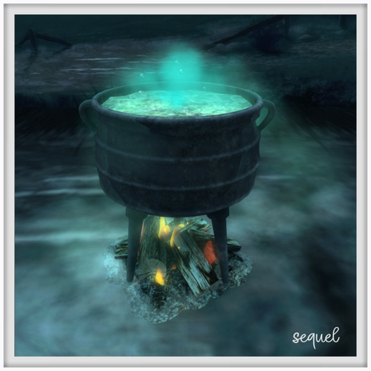 Second Life Marketplace - Sequel - Wicked Witch Cauldron - Teal ...
