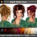 Second Life Marketplace - A&A Hilda Hair 11 Colors (curly updo hairstyle)
