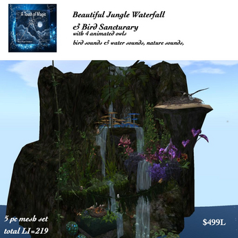 Second Life Marketplace - Jungle Waterfall & Bird Sanctuary LI =219 BOX