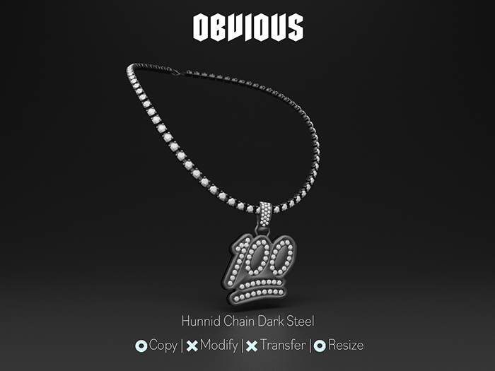 Second Life Marketplace - -OBVIOUS- Hunnid Tennis Chain [Dark]