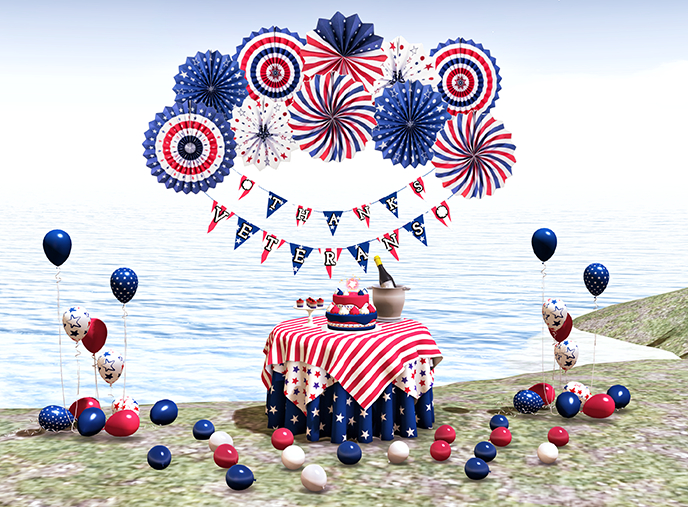 Second Life Marketplace - .::Dear Prudence::. Veterans Day Party Set