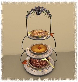 Second Life Marketplace - ~Three Tier Autumn Pie Stand~