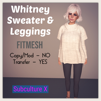 Second Life Marketplace - SUBCULTURE X - Sweater & Leggings (Fatpack)