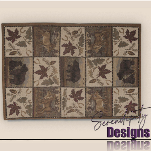 Second Life Marketplace - Serendipity Designs - Woodland Small Throw Rug
