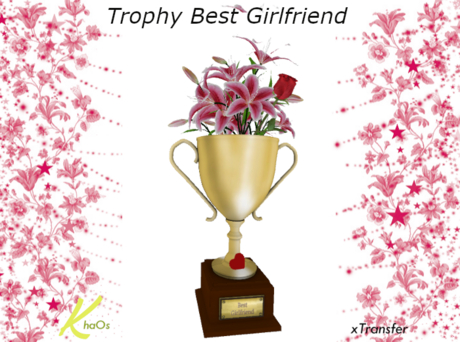 Second Life Marketplace - TROPHY BEST GIRLFRIEND-LILIES ROSE HEART ...