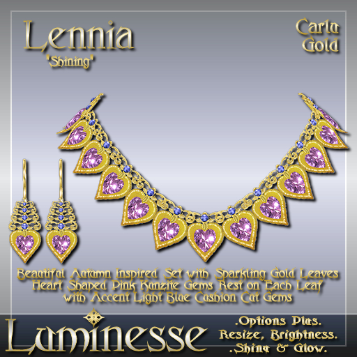 Second Life Marketplace - LENNIA "Shining" Carlu Necklace & Earrings ...