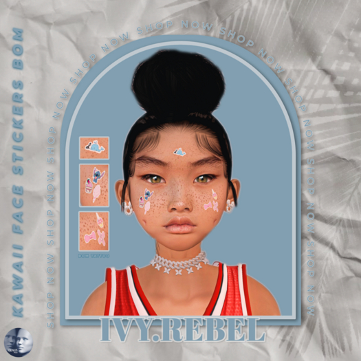 Second Life Marketplace - IVY.REBEL. - Kawaii Face Stickers BOM