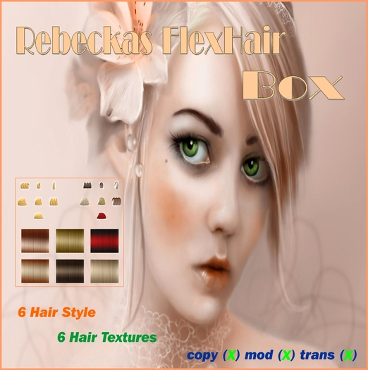 Second Life Marketplace - ..: Rebecka FlexHair Kit - 6 Hair Style - 6 ...