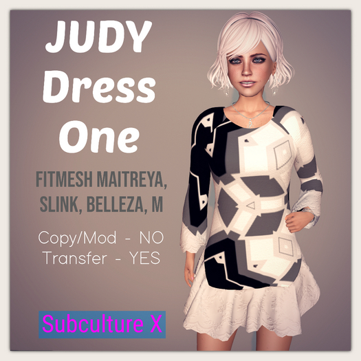 Second Life Marketplace - SUBCULTURE X - JUDY Dress One