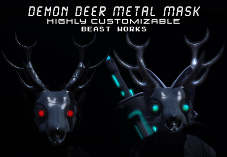 Second Life Marketplace - [Beast Works] Demon Deer Metal Mask