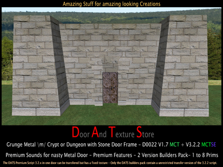 Second Life Marketplace - Premium Grungy Metal Dungeon Door, Crypt Door ...