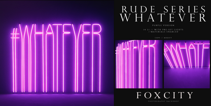 Second Life Marketplace - FOXCITY. Photo Booth - Rude Series - Whatever ...