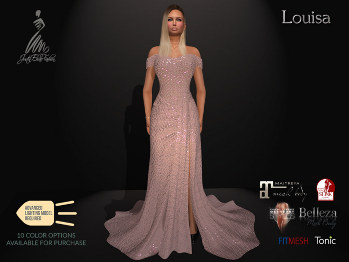 Second Life Marketplace - Louisa Sequin Gown - Soft Pink