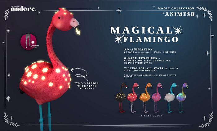Second Life Marketplace - :ANDORE: - animesh - Magical Flamingo