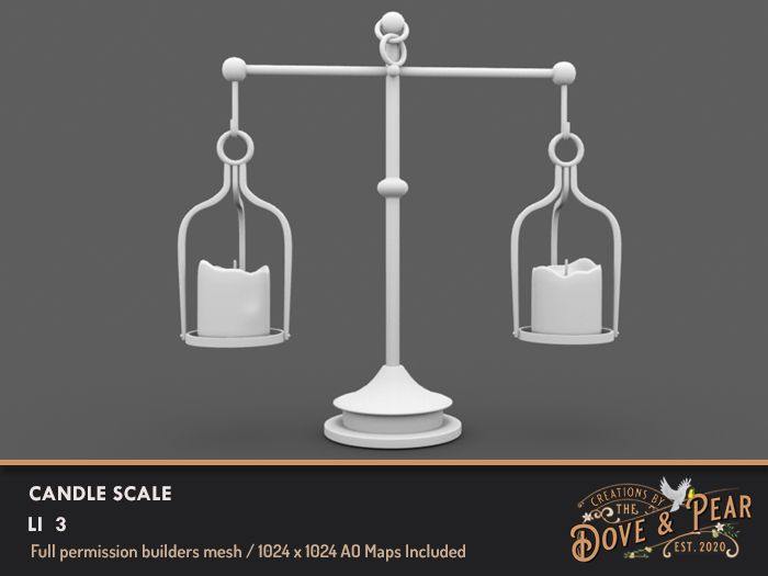 Second Life Marketplace - Dove & Pear for Builders - Candle Scale