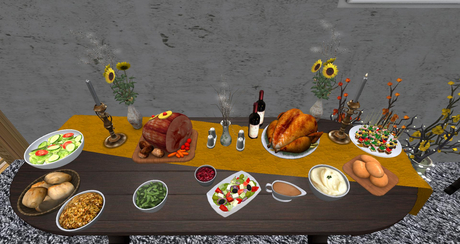 Second Life Marketplace - Imagine Celebration Buffet Table (rustic)