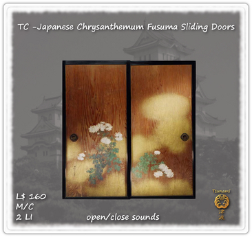 Second Life Marketplace - Japanese Chrysanthemum Fusuma Sliding Doors